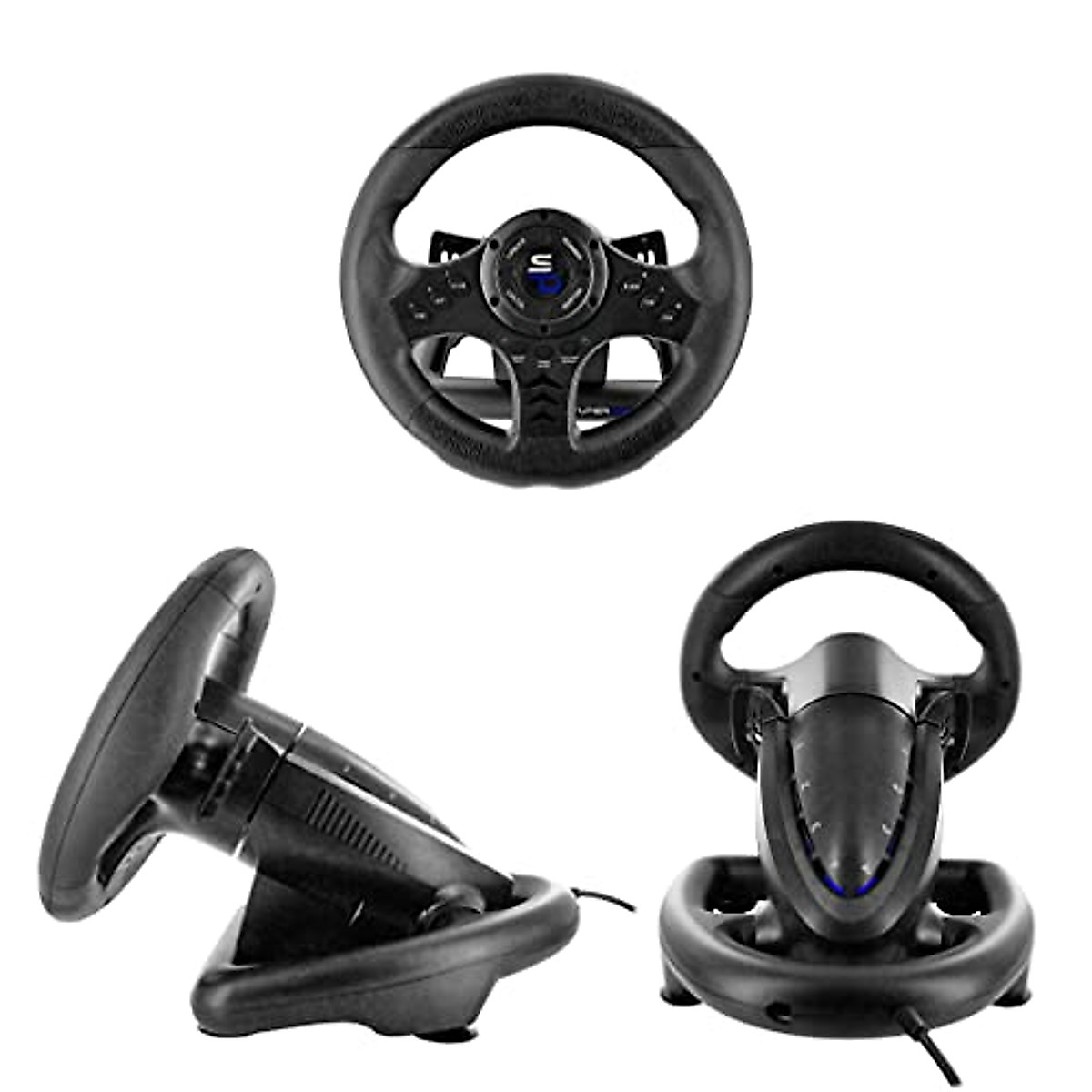 Superdrive SV450 racing steering wheel with Pedals and Shifters Xbox Serie X / S, Switch, PS4, Xbox One, PS3, PC (programmable for all games)