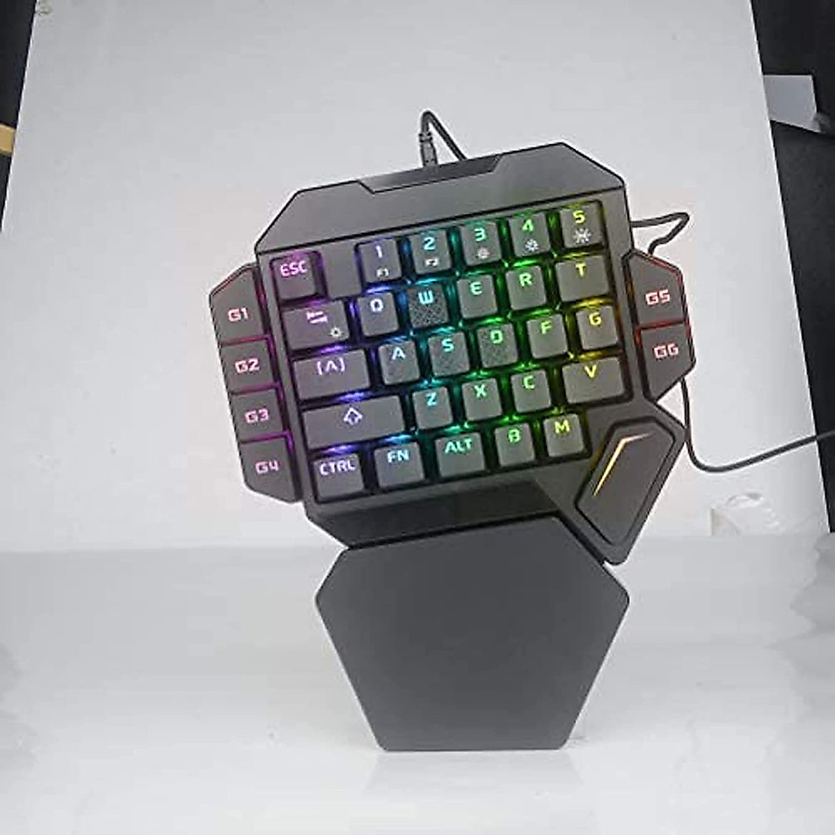 HYK One-Handed RGB Mechanical Feel Gaming Keyboard, Small Gaming Keyboard
