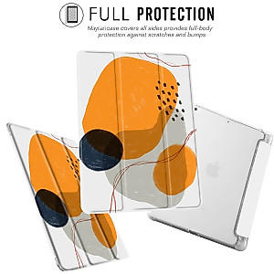 MAYCARI Frog Mushroom Case for iPad Air5/Air4 with Pencil Holder, Cute for iPad 10.9 Inch 2022/2020 Protective Case with Soft TPU Back, Auto Sleep/Wake Cover Slim Shell