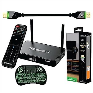S4 Pro Android Tv Box 2023 Powered by Hdmi Gold Plate Green OLED 4K, Extra Backlite Keyboard (Free Expedite Shipping)