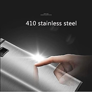 AAMNA 13 Gallon/48L Step Trash Can w/Lid Stainless Steel Garbage Can with Dual Compartment Large Capacity Foot Pedal Kitchen Recycle Waste Bin