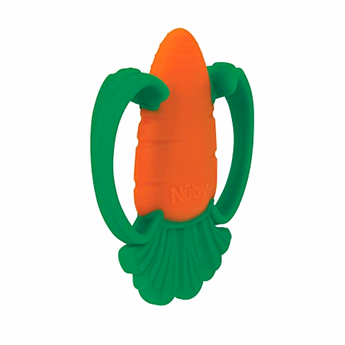 Nuby Veggie Teether for Teething Relief - Soft Baby Teething Toy - 3+ Months - Carrot