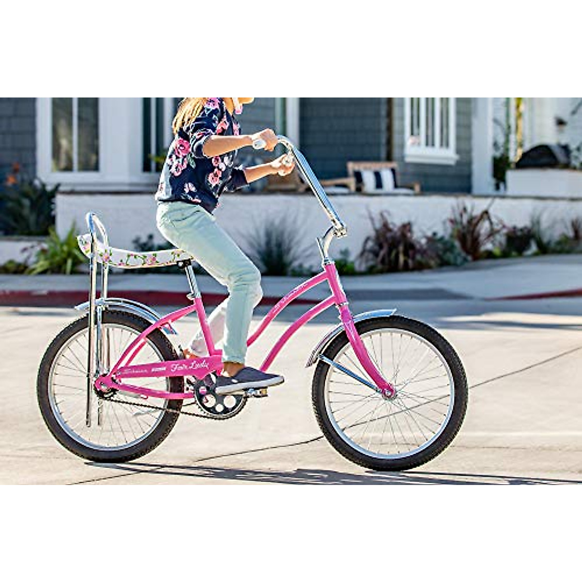 Schwinn Fair Lady Cruiser Bike, 20-Inch Wheels, Pink