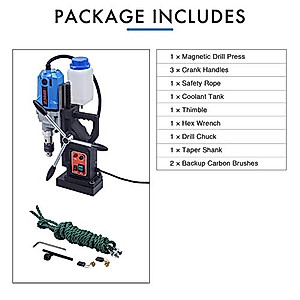 LETRA 1100W Magnetic Drill Press, Power Mag Drill with1/2 Inch Boring Diameter, 2700lbf Electromagnetic Heavy Duty Drilling Machine for Industrial Home Improvement