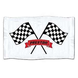 Pattern Pop Small Personalized Checkered Racing Flags Towel