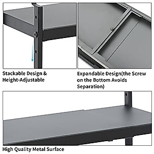 X-cosrack Expandable Shelf for Kitchen Cabinet, Adjustable Cabinet Shelf Organizers for Kitchen Counter, Cabinet Countertop Shelf Rack Organizer, Adjustable Length Height, Stackable Design(Set of 1)
