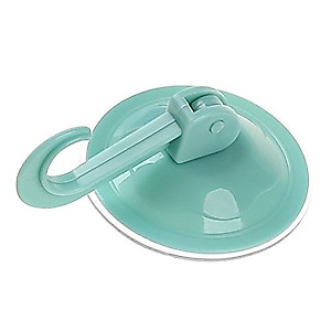 WOIWO Suction Cup Hooks,for Bathroom Kitchen Office Towel Key Coat Bag Clear Plastic Damage-Free Vacuum Suction Tile Hook Accessories 4PCS (Random Color)