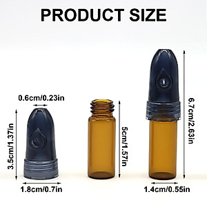 4 Pack Camping Spice Containers Portable Spice Dispenser Knob Switch Storage Bottle Portable Glass Leak Proof Decorative Bottle for Outdoor Camping Travel (White+Brown)