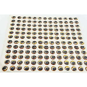 Fishing Lure 3D Gold/Silver Lure Eyes Simulation Making Fly Tying Fake Fish Eyes Saltwater DIY Lifelike Realistic Artificial Holographic Fake Eyes 7MM-330PCS