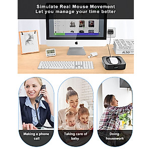 Meatanty Mouse Mover Undetectable, Super-Silent Mouse Jiggler Device Move Randomly, Automatic Wiggler Shaker Giggler, Adjustable Interval Timer, Keep Computer Laptop Active for Office Home Remote Work