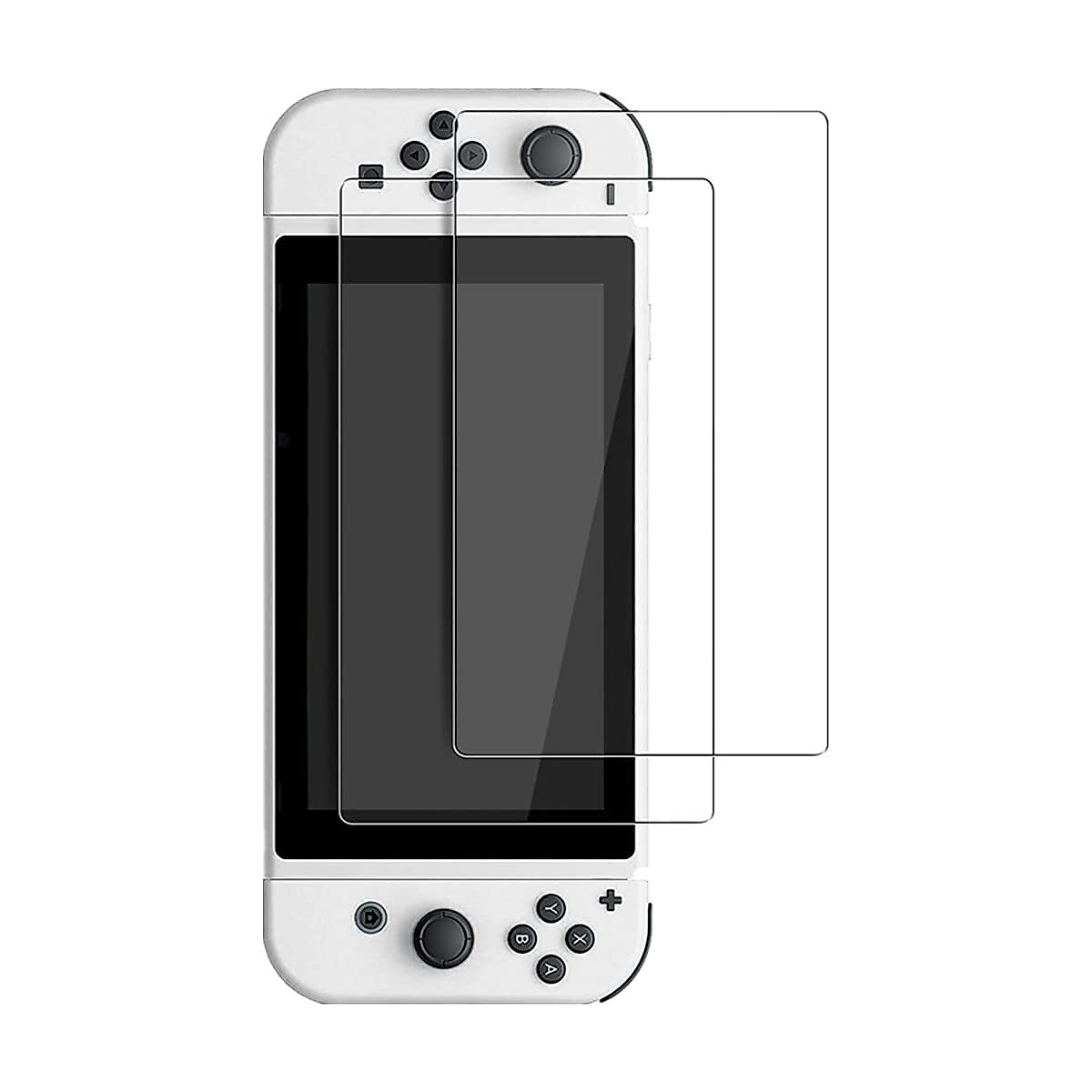 AISELAN for Nintendo Switch - OLED 2021 Clear Screen Protecotr Tempered Glass, [2 Pcs] Ultra Thin Anti-Scratch Easy to Install Screen Protective Flim for Nintendo Switch - OLED 2021 (7 inch)