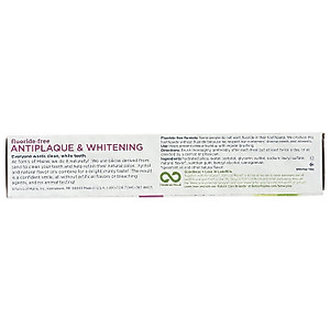 Tom's of Maine Antiplaque Plus Whitening Gel, Spearmint 4.7 oz (Pack of 4)