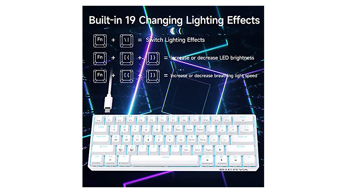 Buy DIERYA DK61SE 60% Mechanical Gaming Keyboard - Compact, RGB