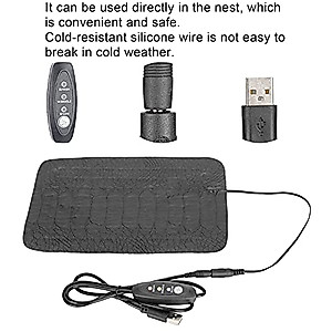 GLOGLOW Reptile Heating Pad, 7.5W/8.5W Reptile Heating Pad Tank Warmer USB Reptile Anti‑Scratch Heating Pad Waterproof Heat Mat for Reptiles Tortoise Lizard(L) Heat Mats