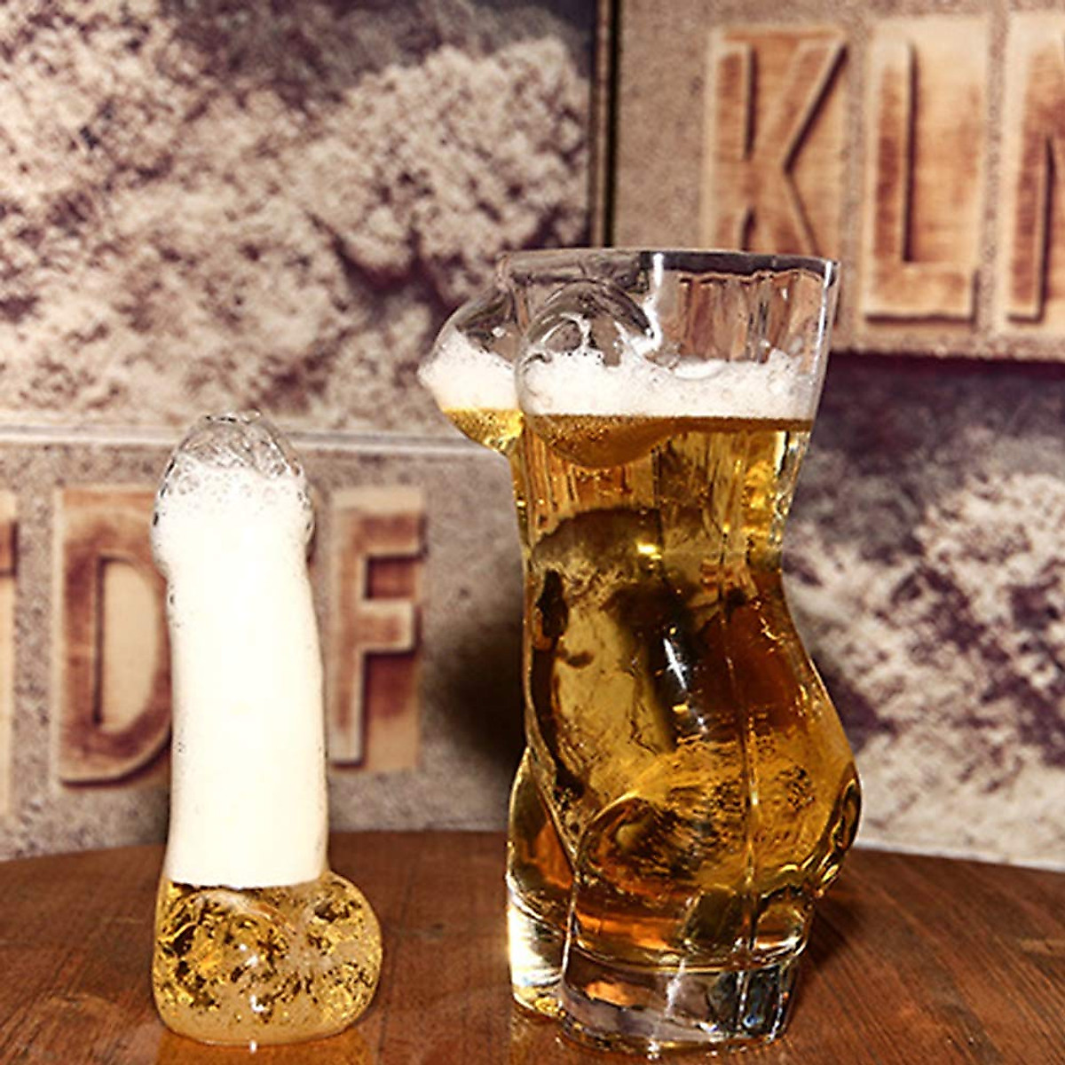 JUOPZKENN Transparent Human Body Glass, 400ML, Lead-Free, Novelty Wine Glass, Drinking Cup for Beer, Vodka, Whiskey, Party