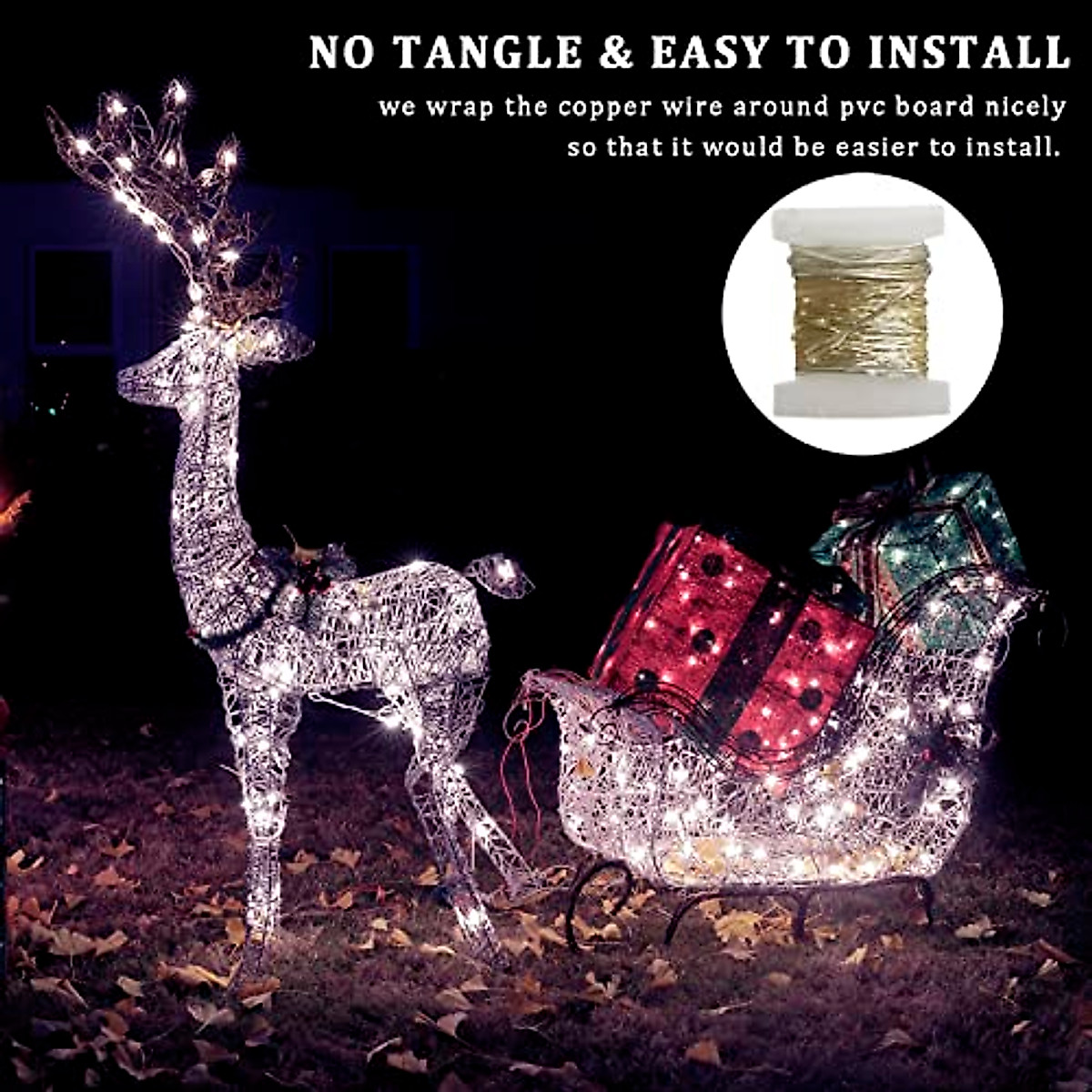Hemasxing 2 Pack Solar Fairy Lights Waterproof Outdoor, 33ft 100 LED 8 Modes Solar String Lights for Porch Balcony Garden Patio Christmas Decoration (White)