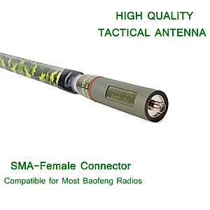 TWAYRDIO Foldable Tactical SMA Female Radio Antenna Dual Band 144/430MHz 31.5 inch Ham Radio Antennas for BaoFeng BF-F8HP UV-5R UV-5R5 DM-5R UV-82 UV-5X3 UV-5RTP WOUXUN KG-UV6D KG-UVD1P