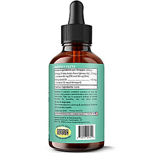 WONDER PAWS Organic Hemp Oil for Dogs – 9,000 mg of Hemp Oil with Alaskan Salmon Oil & Omega 3 Fatty Acids - Hemp for Pets, Joint Health, Anxiety Relief, Calming, Skin & Immune – 60 ml Hemp Oil Drops