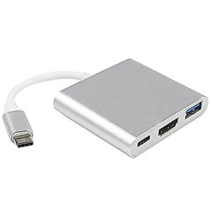 ANDROSET 3 in 1 USB 3.0 hub Type c USB c to 1080p 4k hdmi+USB Adapter with PD Charging Port