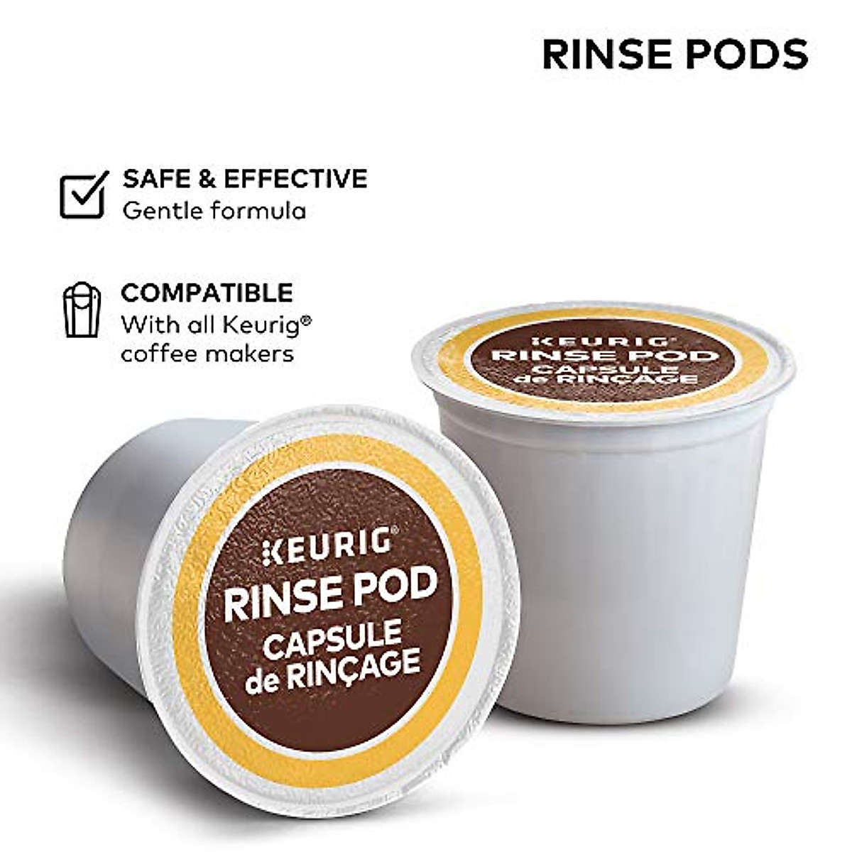 Keurig Rinse Pods, Reduces Flavor Carry Over, Compatible with Keurig Classic/1.0 & 2.0 K-Cup Pod Coffee Makers, 10 Count (Pack of 6)