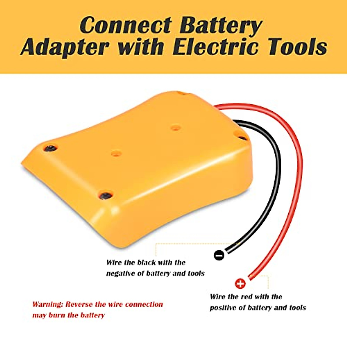Newly for Dewalt Battery Adapter by Baridwon, Power Wheels Adapter for Dewalt Battery, 2 Kit Power Tools Conversion for 18v 20v 60v Batteries, Upgraded 12AWG Thick Copper Core Wire