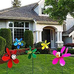 FENELY Garden Pinwheels Whirligigs Wind Spinner Windmill Toys for Kids Yard Decor Lawn Decorations Hummingbird Decorative Garden Stakes Outdoor Whirlygig Windmills Gardening Art Whimsical Baby Gifts