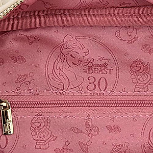 Loungefly Crossbody Bag Beauty And The Beast Rose Official Disney White