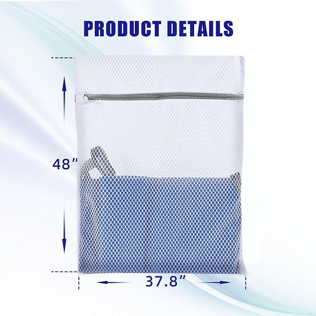 AZRDXSD 2Pcs Laundry Bags, Delicate Honeycomb Mesh Laundry Bag, Home Laundry Supplies, Clothes Laundry Mesh, 16 * 20 Inch Clothes Washing Bag for Washing Machines, Travel Storage and Organization Bag