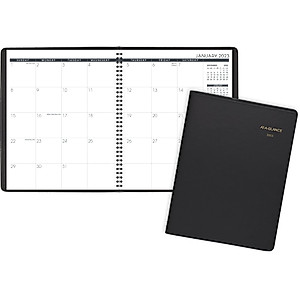 AT-A-GLANCE 2023 Monthly Planner, 9" x 11", Large, 15 Months, Black (7026005)