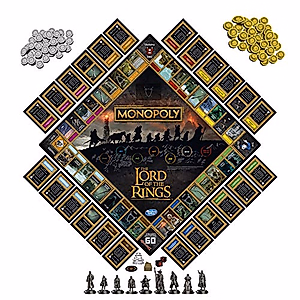 Monopoly: The Lord of The Rings Edition Board Game Inspired by The Movie Trilogy, Family Games, Ages 8 and Up (Amazon Exclusive)