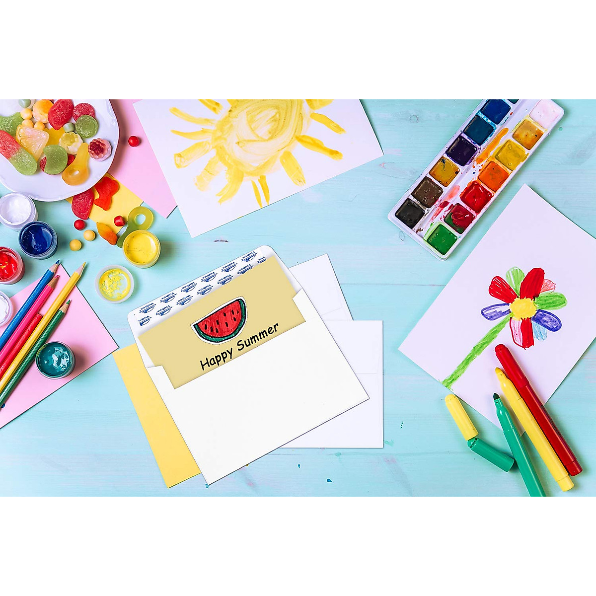 ValBox 100 Qty A6 Envelopes Self Seal 6.5 x 4.75" White Kraft Paper Invitation Envelopes for 4x6 Cards, Photos, Invitations, Weddings, Baby Shower, Birthday, Announcements, RSVP (A6)