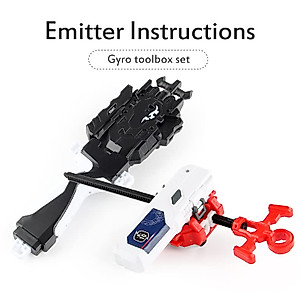 Battling Top Set, Burst Gyro Toys 10 Spinning Tops 2 Launchers Combat Battling Game with Portable Storage Box Gift for Kids Children Boys