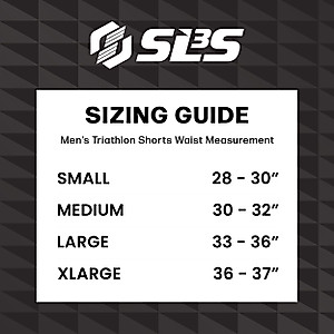 SLS3 Triathlon Shorts Men - Tri Short Mens - Men's Triathlon Shorts (Black, Medium)