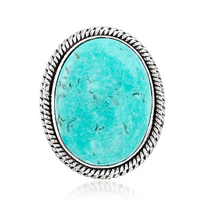 Ross-Simons Turquoise Ring in Sterling Silver. Size 7