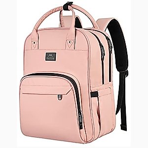 Nursing School Backpack, Waterproof College Book Bag for Women with Removable Organizer, 15.6 Inch Travel Lapatop Backpacks Medical Clinical Doctor Nurse Work Daypack for Girls, Gifts for Her, Pink