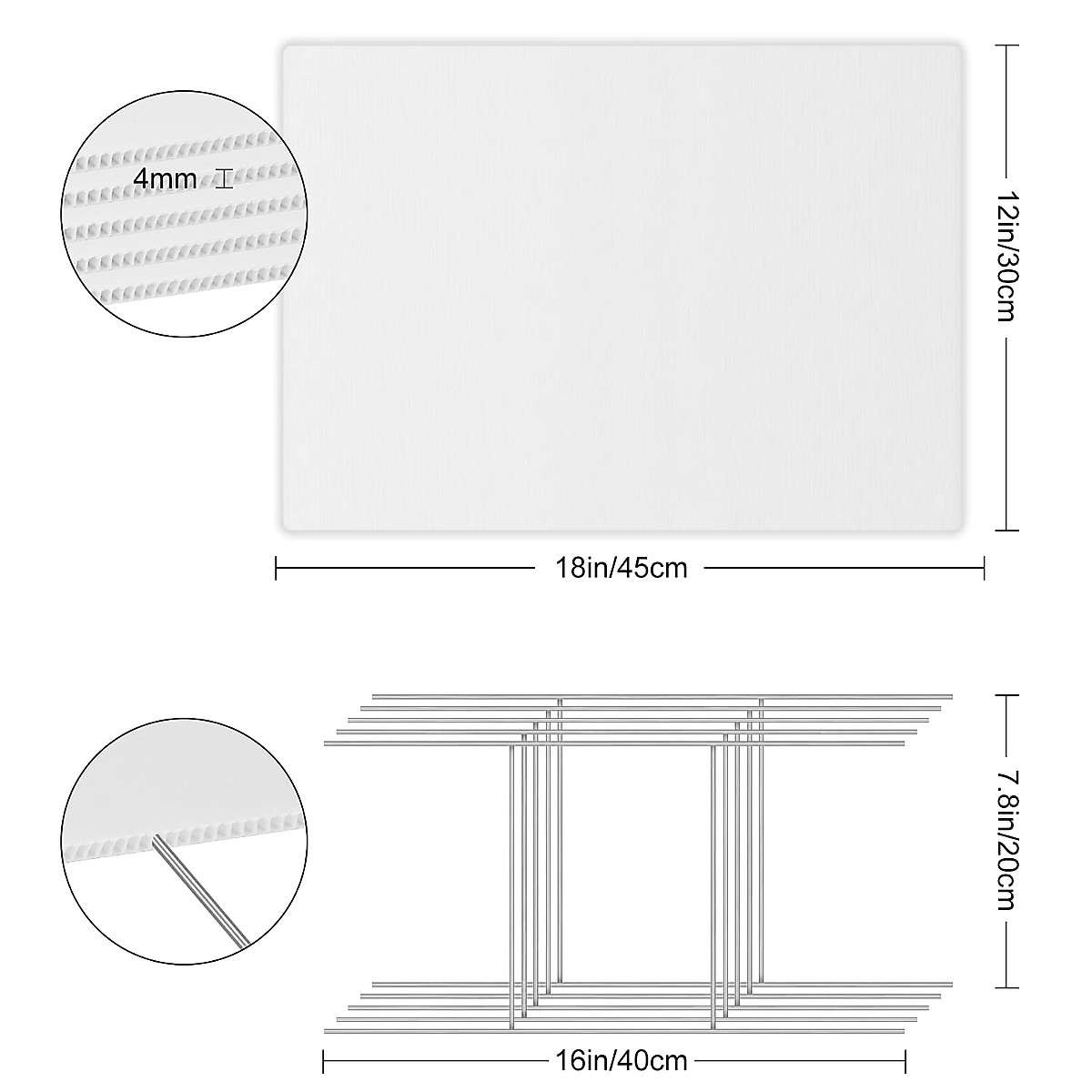 DIESOTT 2 Pack Blank Yard Signs with Stakes, 18X12 Inches White Corrugated Plastic Garden Lawn Yard Signs for Happy Birthday, Garage Sale Signs, Rent, Party, Guidepost, Halloween, Christmas Décor