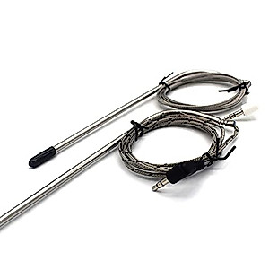 Unifit Meat Probe Replacement Parts for Pit Boss and Traeger Pellet Smokers Grills, Waterproof Temperature Probe Kits (2 PC with Stainless Steel Holder)