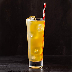 Restaurantware Moda Nude 12 Ounce Crystal Collins Glasses Set of 6 Dishwasher-Safe Tall Drinking Glasses - Heavy Base Laser-Cut Rim Fine-Blown Crystal Mojito Glasses For Cocktails Or Beverages