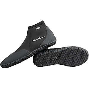 NeoSport Wetsuits Premium Neoprene 3mm Low Top Pull On Boot, Black, 4 - Water Shoes, Surfing & Diving