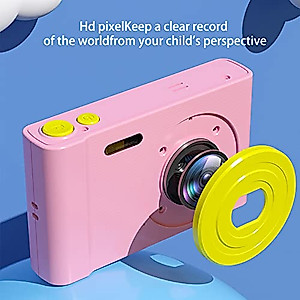 Kids Camera for Boys and Girls Digital Camera with Memory Card 16X Zoom Vlogging Camera 1080P Video Recorder with Multiple Unique Functions Great Birthday Electronic Toys for Children (Pink No Card)