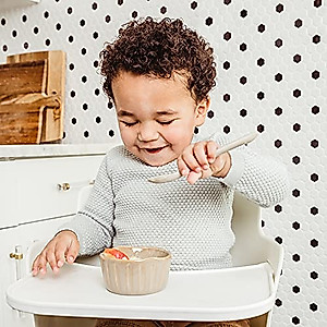 WeeSprout Silicone Baby Spoons - First Stage Infant Feeding Spoons With Soft-Tip, Bendable Baby Utensils for Parent & Self-Feeding, Ultra-Durable & Chewproof, Dishwasher Safe, Set of 3