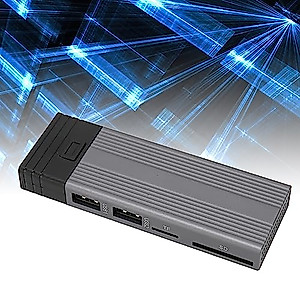 USB C SSD Enclosure USB C Hard Drive Enclosure 10Gbps M.2 NVME SSD Enclosure for Tablets Computers Game Consoles PS5(Silver)