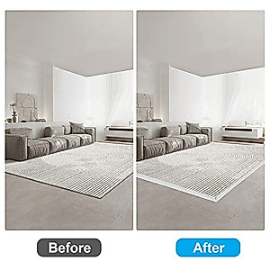 Floor Transition Strip, Self Adhesive Laminate Floor Cover Strips, 1.57" Flat Vinyl Flooring Transitions Strip for Tile, Wood, Laminate Joins Gap, Elegant Wood Grain (6.6FT, White)