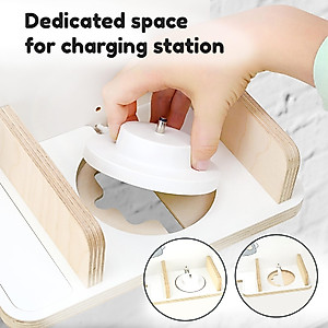 stadtecken Wooden Shelf for Music Box I Suitable for The Toniebox and ca. 35 Tonies I Perfect Storage in The Children's Room I for Setting up or Hanging (Medium, Up)