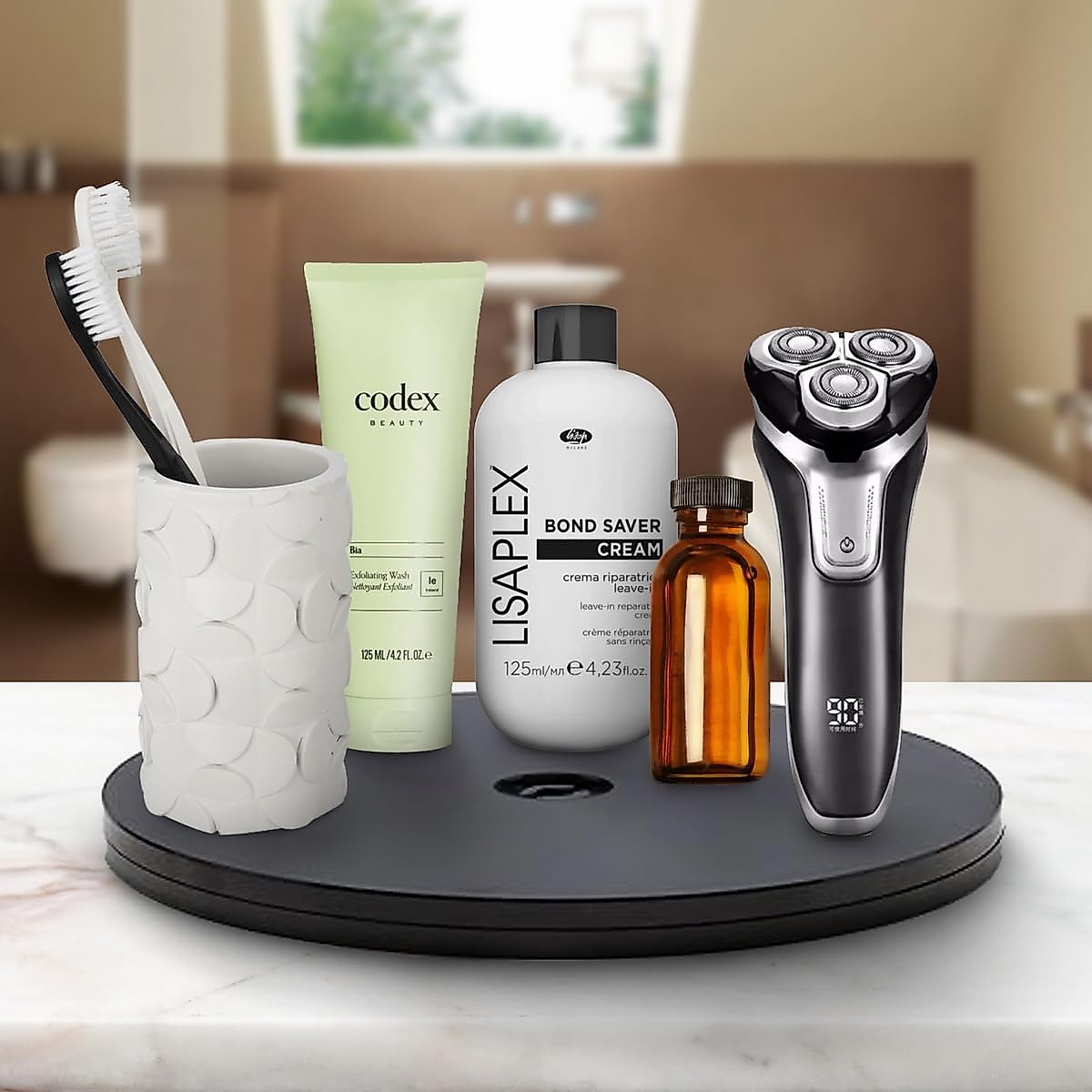 Meiwlong 4.9 Inch Lazy Susan Swivel Plastic Turntable Rotating Heavy Duty Stand for Organizer Bins Potted Plants Spice Cabinets Crafts Table Lamps Model Base Window Display