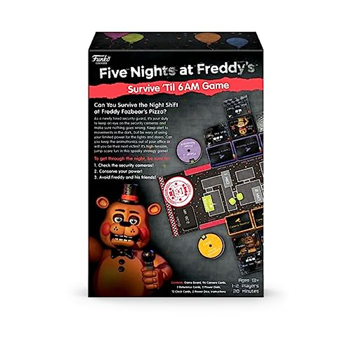 Funko Five Nights at Freddy's - Survive 'Til 6AM Game, 2 players