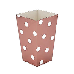 Popcorn Boxes 36PCS Large Capacity Popcorn Paper Boxes Buckets Top Opening Popcorn Cups Popcorn Container for Movie Party(Rose Gold)