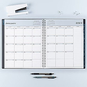 Blue Sky 2023 Monthly Planner, January - December, 8" x 10", Flexible Cover, Wirebound, Passages (142074)