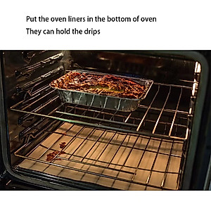 OUOSY Non-Stick Teflon Oven Liners For The Bottom Of Electric Oven Extra Large Oven Liners Reduce Spills Reusable Oven Drip Mat For Microwave Oven Keep Oven Clean 16x24'', 6 Pack, Brown