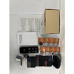 Key Finder, Esky 80dB RF Item Locator with 100ft Working Range, Wireless Wallet Tracker with 1 Transmitter and 6 Receivers for Finding Key, Remote, Pet and Wallet, Batteries Included-Black